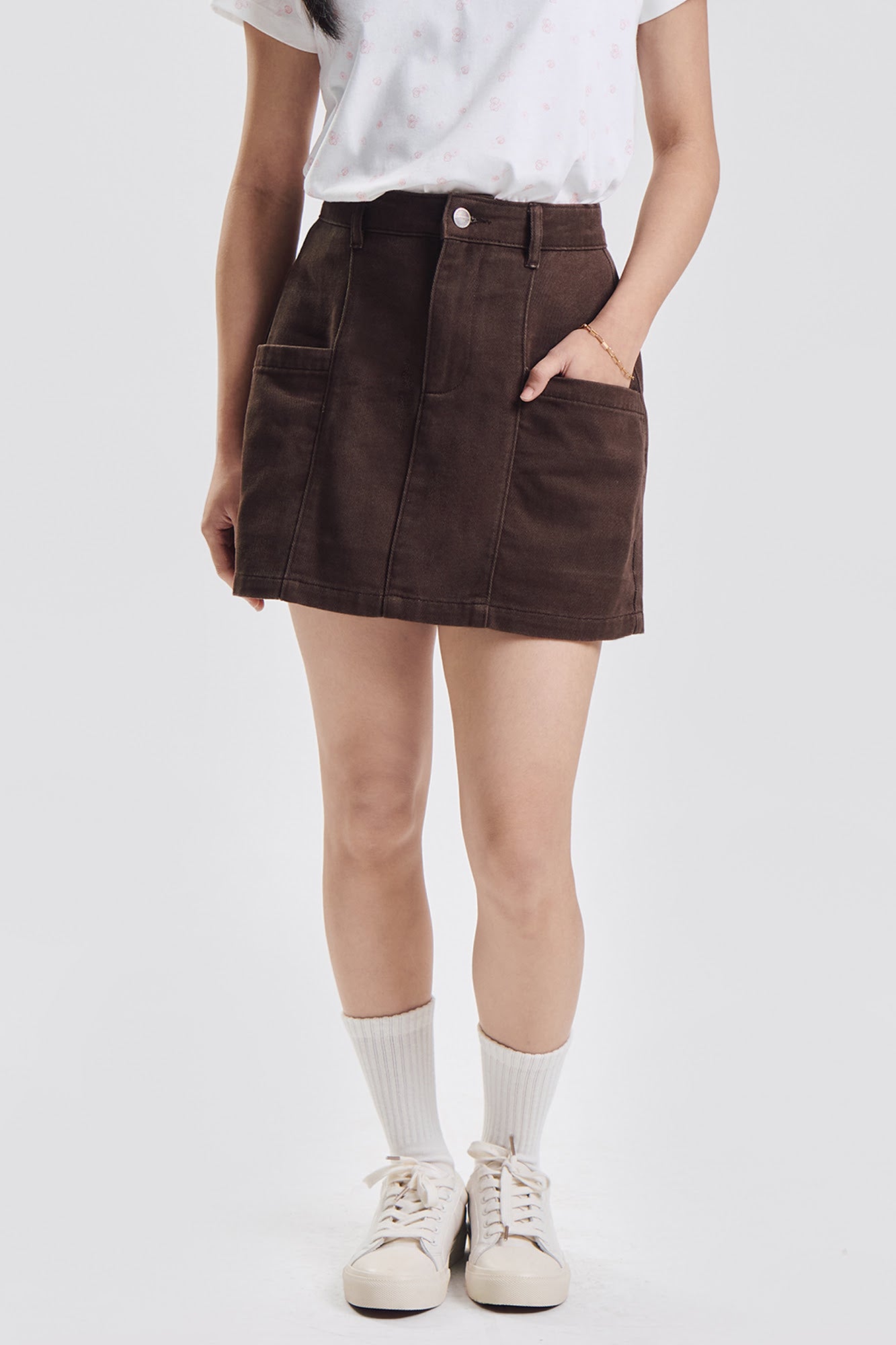 Colored Denim Skirt – PENSHOPPE