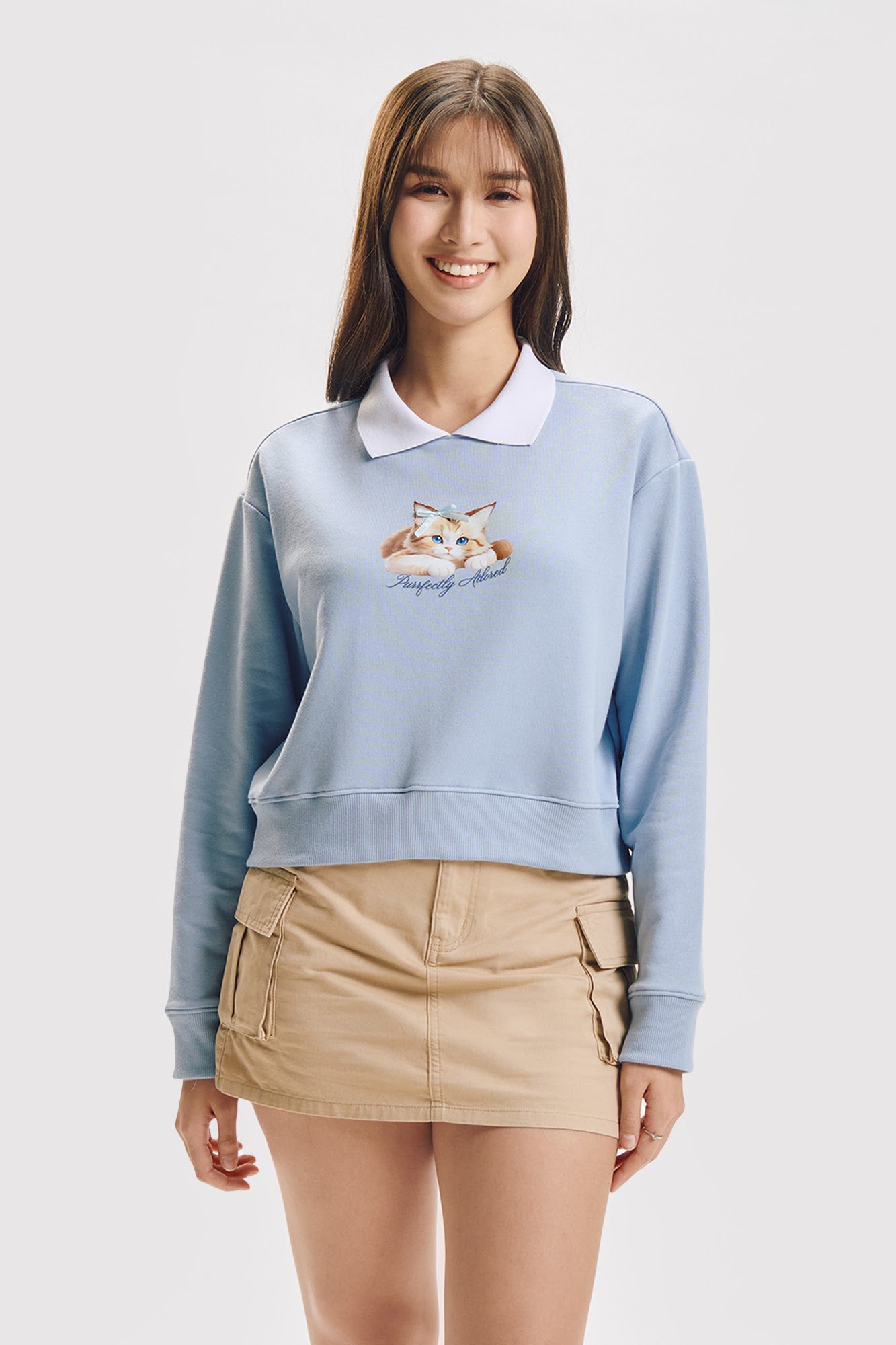 Purrfectly Adored Two-Fer Relaxed Pullover Sweater – PENSHOPPE